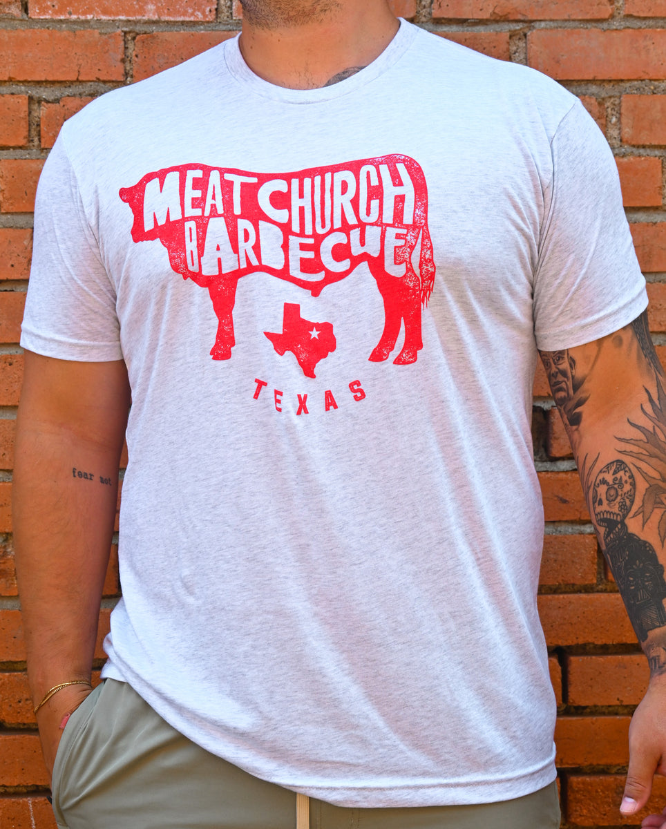 "Unique Bull BBQ T-Shirt in Comfy Sizes - Meat Church Original Design"